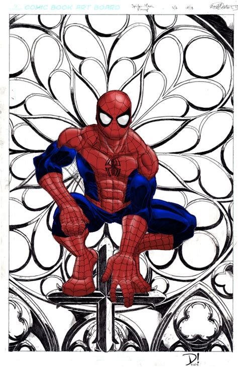 Spider Man Perched Color Wip By Spidertour02 On Deviantart