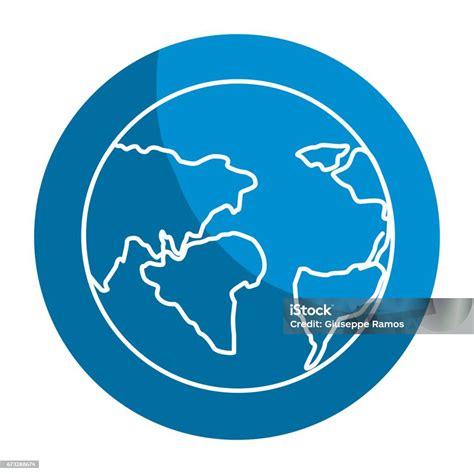 Lambang Planet Bumi Dengan Geografi Global Benua Ilustrasi Stok Unduh