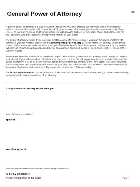 General Power Of Attorney Form 26 Free Templates In Pdf Word Excel