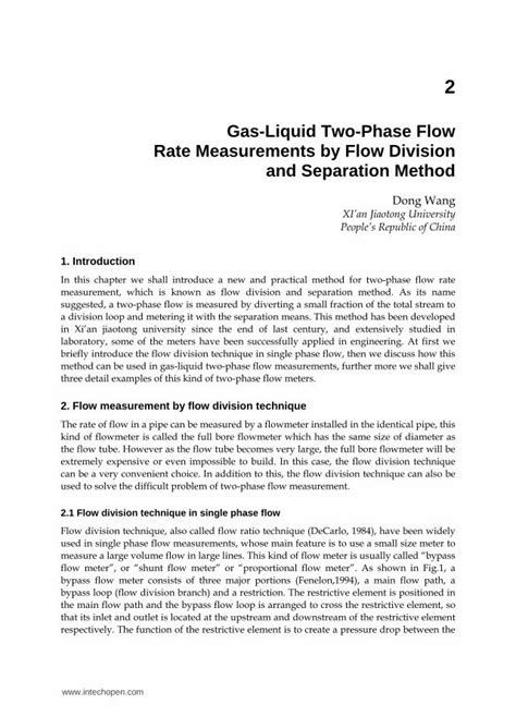 Pdf Gas Liquid Two Phase Flow Rate Measurements By Flow Cdn