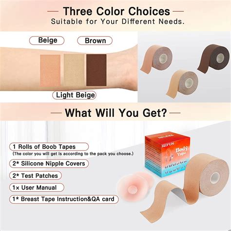 Refun Boob Tape For Breast Lift Reusable Silicone Covers A G Cup