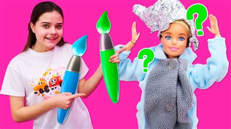 Игры с Барби Салон красоты Барби готовится к фотосессии Видео для девочек Youtube