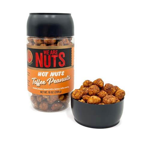 We Are Nuts Toffee Coated Nuts Hot Nuts Toffee Peanuts 1 Pack On The Go Jar 10