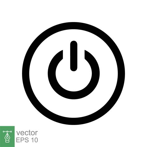 Shut Down Icon Simple Flat Style Turn Power Off Or Turn Power On Computer Shutdown And Logout