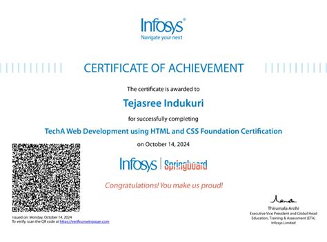 Tejasree Indukuri On Linkedin Webdevelopment Html5 Css3 Professionalgrowth Lifelonglearning