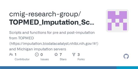 Github Cmig Research Group Topmed Imputation Scripts Scripts And Functions For Pre And Post