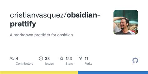 Github Cristianvasquezobsidian Prettify A Markdown Prettifier For