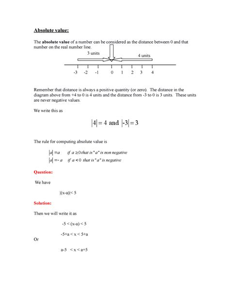 Absolute Valuess Topic Absolute Calculus Detiled Notes Absolute Value The Absolute Value