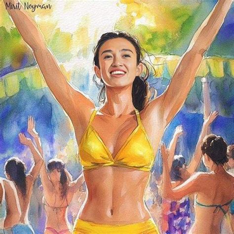 Noa Argamani Yellow Bikini Fan Art Noa Argamani Post Rescue Rave