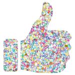 Prismatic Radial Thumbs Up Free Svg