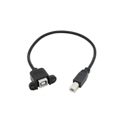 Panel Mount USB B Male To USB B Female 30cm Audiophonics