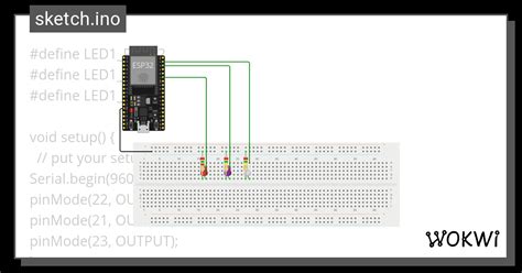 Simulator LED BLINKING Wokwi ESP STM Arduino Simulator