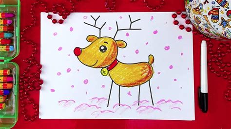 Как нарисовать ОЛЕНЯ на Новйы год урок рисования Youtube