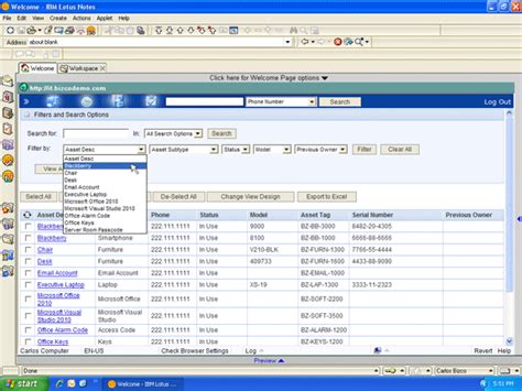 Lotus Notes Asset Database Tracker Suite