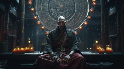 Premium AI Image Ghost In The Shell Of A Tibetan Monk