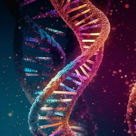 Premium Photo Colorful Dna Helix Structure Biology Science Background