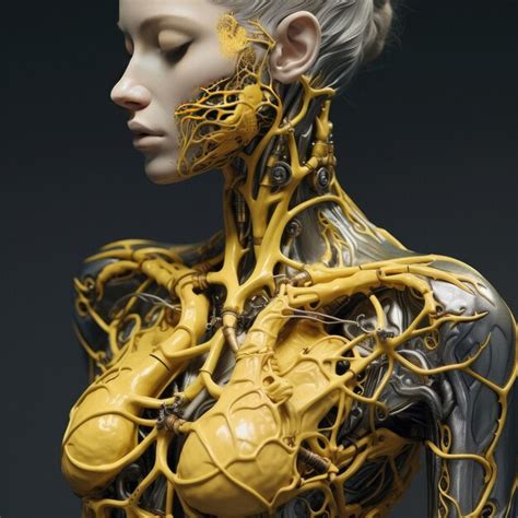 Premium Ai Image Modern Human Body Anatomy Torso Model 3d Illustration