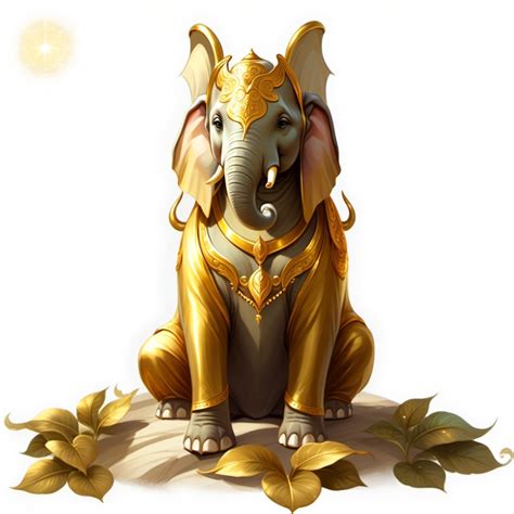 Transforming Main Character Into Gold Elephant Stable Diffusion Online