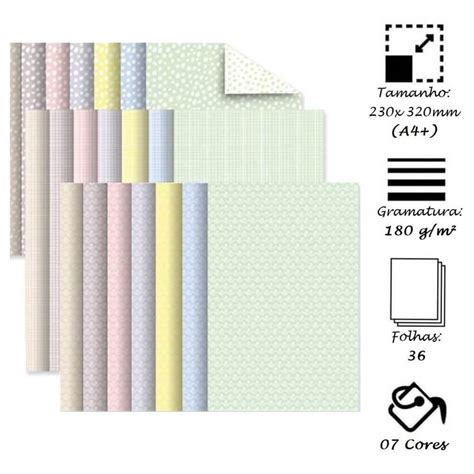Bloco Textura Visual 3 Ecocores Com 7 Cores 36 Folhas 180g Novaprint