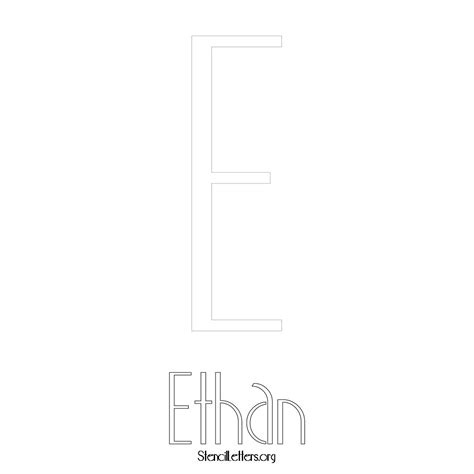 Ethan Free Printable Name Stencils With 6 Unique Typography Styles And