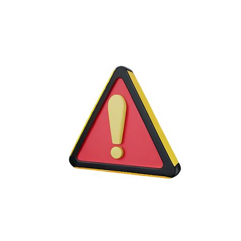 Warning 3d Rendering Icon Illustration 28589452 Png
