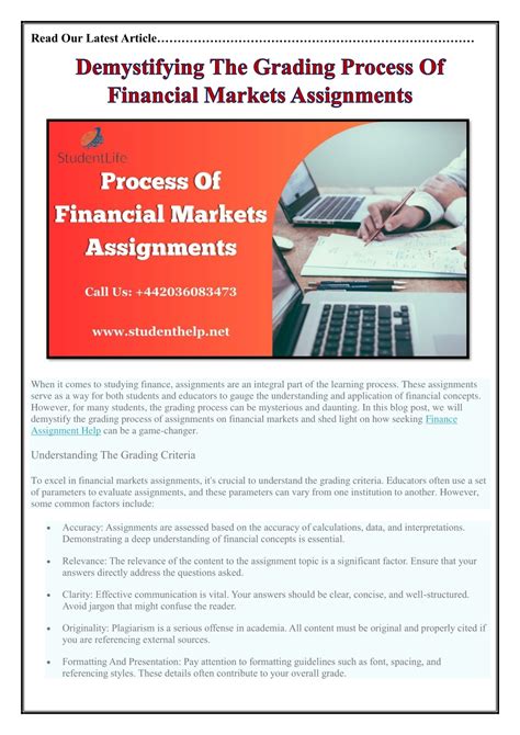Ppt Demystifying The Grading Process Of Financial Markets Assignments