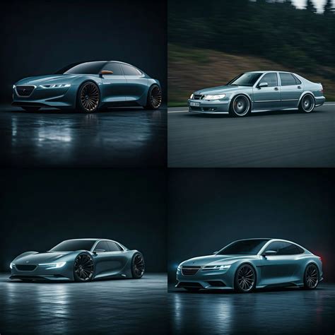 Saab 9 10 Aero Futuristic Roadster Ai Art