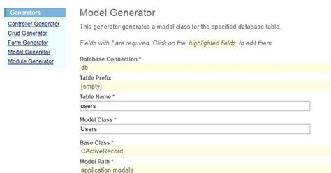 Crud Yii Framework Dengan Gii