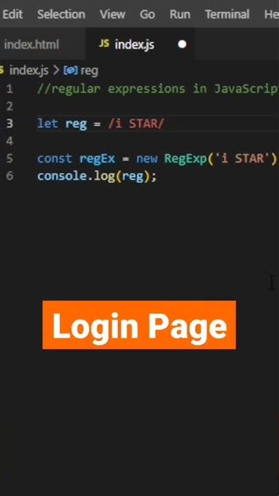 Regular Expressions In Javascript Regexp Javascript Shorts Youtube