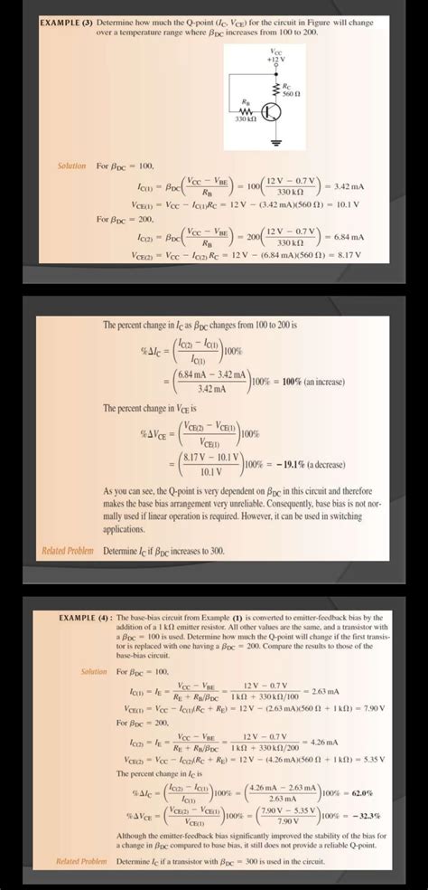 Solved EXAMPLE Calculate Le And VCE For The Circuit In Chegg Com