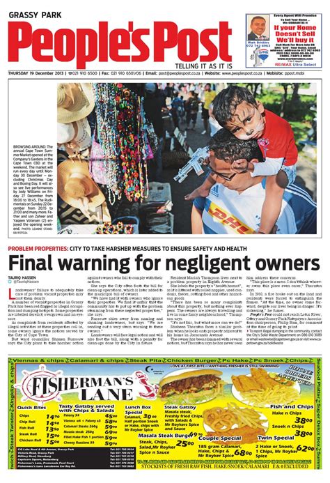 Peoples Post Grassy Park 19 12 2013 By Peoples Post Issuu