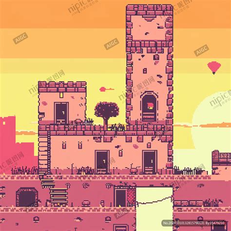 Ai创作图阿拉伯城堡建筑 粉红色城堡插画 开罗插画宣传素材背景 屯兵城堡古代城堡 城市景观素堡垒 水泥废墟插画 古城堡风景 插画城堡 粉红色的超现实主义城堡 像素风海报 原创插画废墟 古代关楼