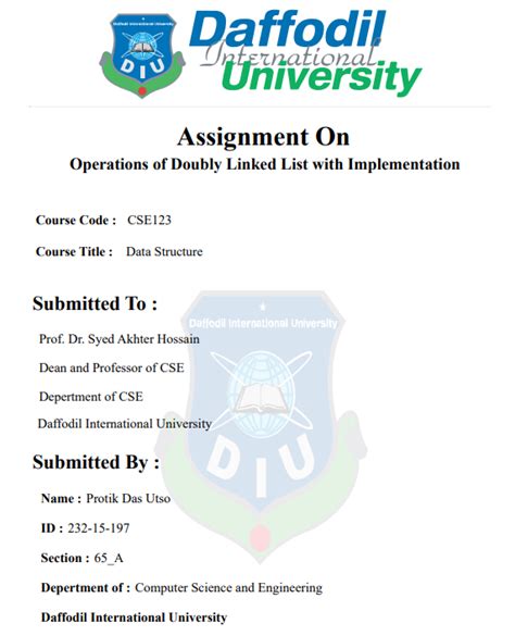 Assignment Cover Page