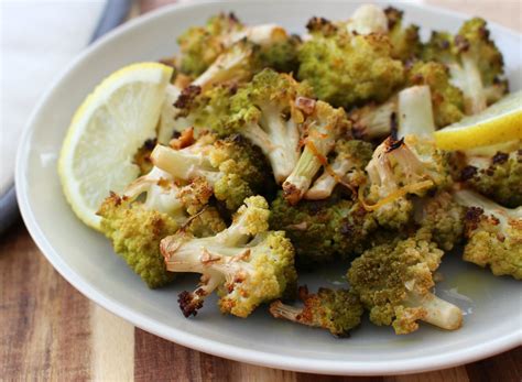 Roasted Romanesco With Garlic And Lemon Olivers Markets