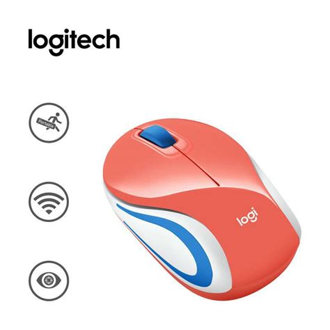 Mouse InalÁmbrico Logitech M187 Mini Coral