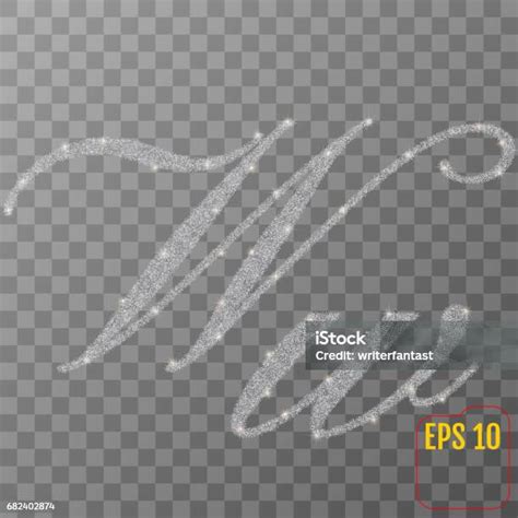 실버 반짝이 가루 편지 W 손에 그린 투명 배경 스타일 글꼴 유형 편지 W 대문자입니다 벡터 일러스트입니다 0명에 대한 스톡 벡터 아트 및 기타 이미지 Istock