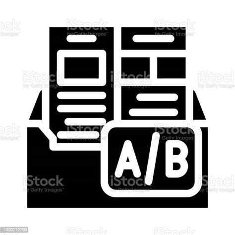 A B 이메일 분할 테스트 글리프 아이콘 벡터 일러스트 레이 션 0명에 대한 스톡 벡터 아트 및 기타 이미지 0명 고객 광고 Istock