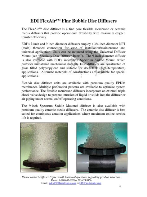 Edi Flex Air Fine Bubble Disc Diffusers Chemistry Applied And