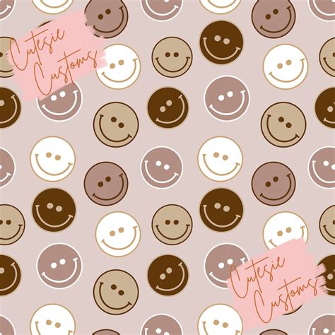 Smiley Faces Pattern Digital Seamless Design Fabric Prints Custom Fabric Design Seamless