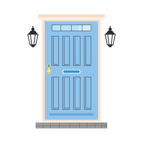 Front Blue Door 4215390 Vector Art At Vecteezy