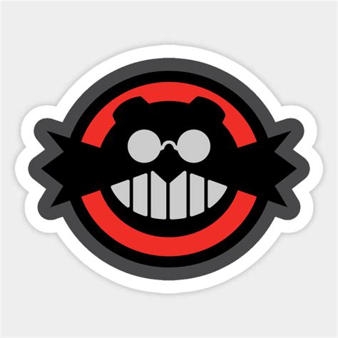 Robotnik Logo Sonic The Hegdehog Sticker Teepublic