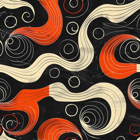 Retro Seamless Pattern Premium Ai Generated Image