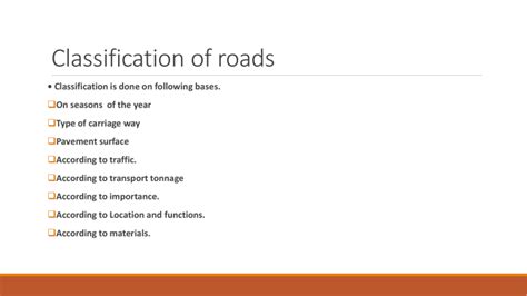 Road Classification In India Types And Systems
