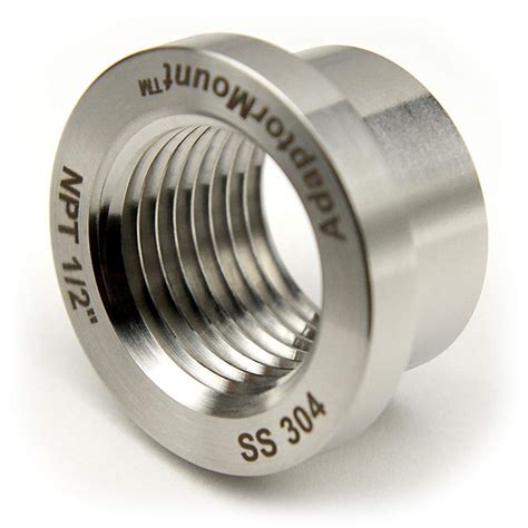 12” Npt Female Weld Bung 304 Stainless Steel Stepped