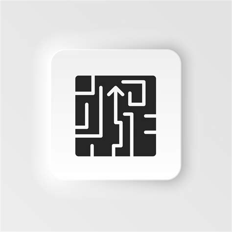 Maze Puzzle Strategy Neumorphic Style Vector Icon Simple Element Illustration From Ui Concept