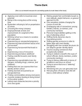 The Bus Unit Plan Writing Prompts And Socratic Seminar Resource Packet