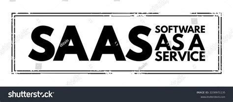 Saas Software Service Software Licensing Delivery Stock Illustration