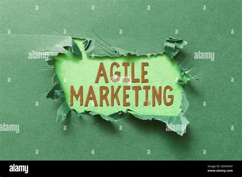 Hand Writing Sign Agile Marketing Conceptual Photo Focusing Team Efforts That Deliver Value To