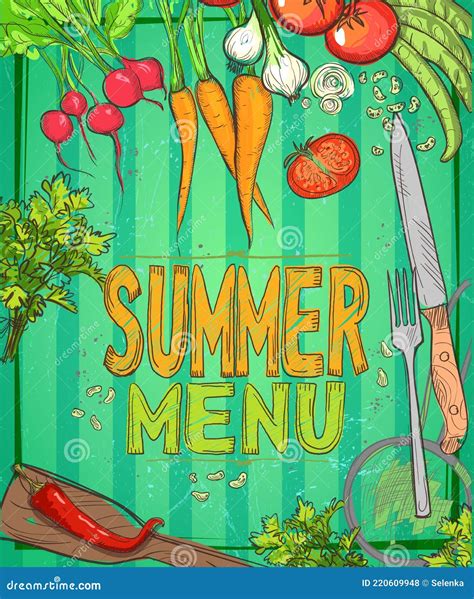 Summer Menu Design With Top View Ocean Waves Sand Beach And Palm