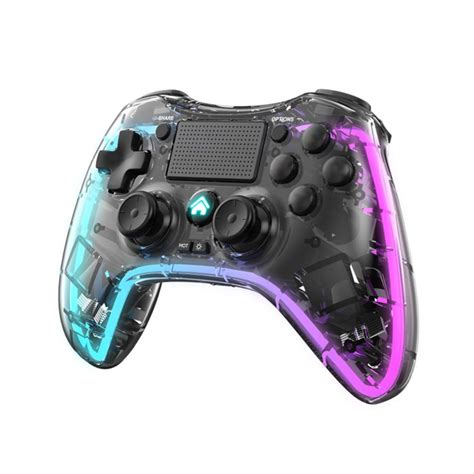 Clear Colorful Wireless Controller With 8 Color Adjustable Led Lighting